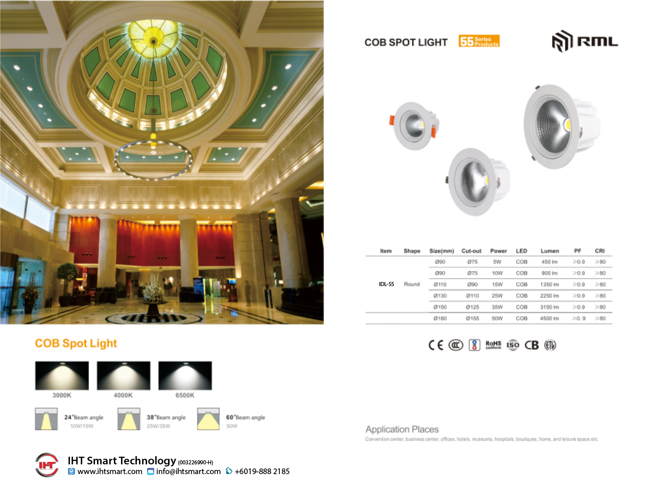 Eco Series LED Light IDL-55 - IHT Smart Technology