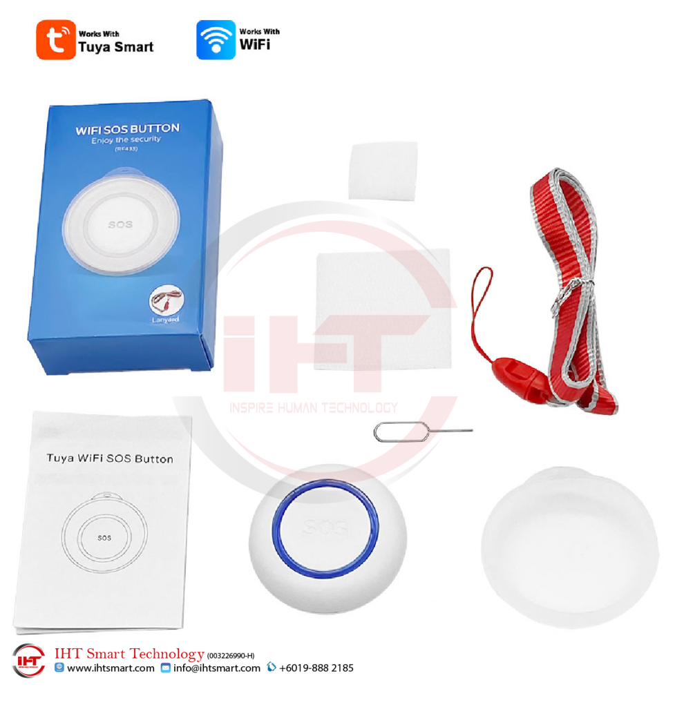 Smart Home Security Wi-Fi SOS Panic Call Button For The Elderly/Patient ...