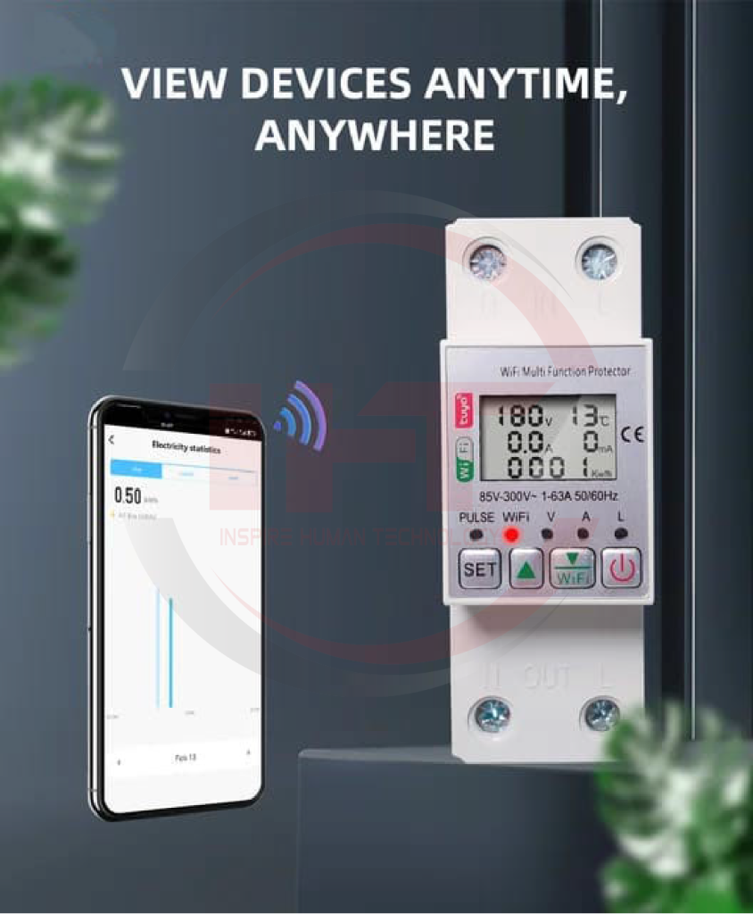Smart WiFi Kwh Meter Build in Voltage / Current and Leakage Protection ...